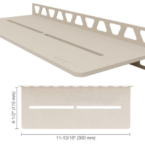 Schluter - Shelf-W Rectangular Wall Shelf Pure Design - Aluminum Cream ...