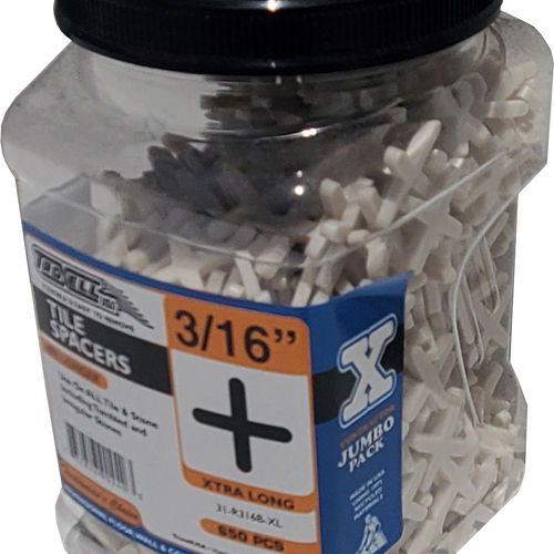 Troxell - Tile Spacer Daddy Long Legs Cross-Shape 3/16" (Pack of 650 ...