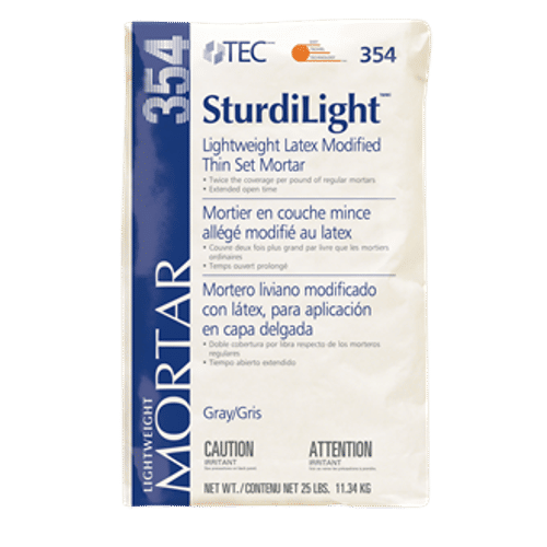 Tec - Lightweight Latex-Modified Thin Set Mortar SturdiLight Gray 25 lb ...