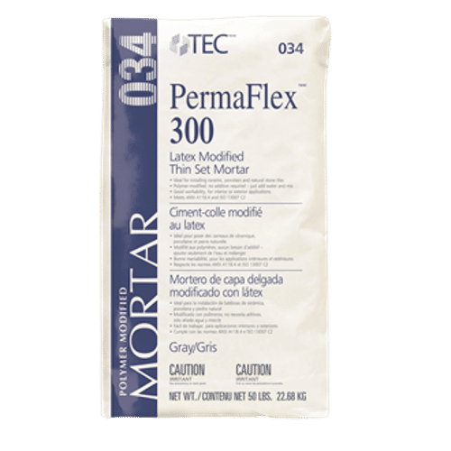 Tec - Latex Modified Thin Set Mortar PermaFlex 300 Gray 50 lb - TA034 ...