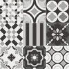 Centura - Floor Tiles Patchwork Black and White Mix Matte 8" x 8 ...