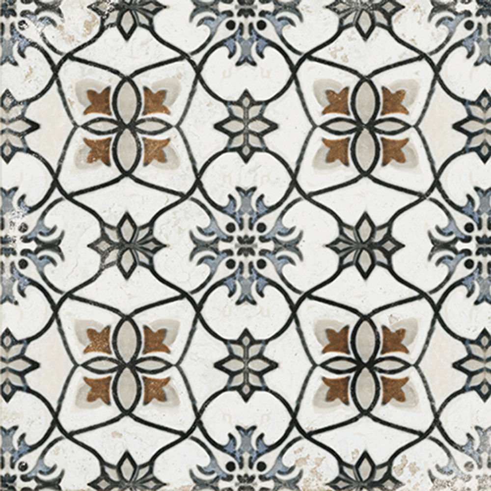 Centura Floor Tiles New Vintage Decoro 7 Natural 8" x 8" (VINDEC7 ...