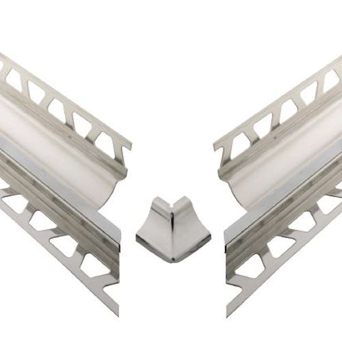Schluter - JOLLY Outside Corner 90° Anodized Aluminum Polished Brass 1/ ...