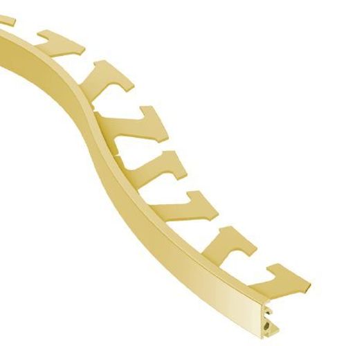 Schluter - JOLLY Wall Flexible Edge Trim Anodized Aluminum Satin Brass ...