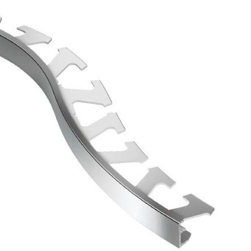 Schluter - SCHIENE Floor Flexible Edge Trim Chrome-Plated Brass 3/8" x ...