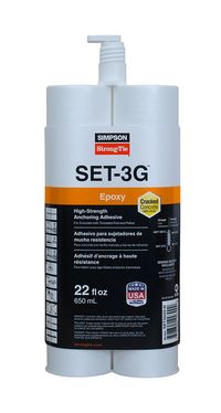 Simpson Strong Tie Epoxy Anchoring Adhesive SET-3G with Nozzle and ...
