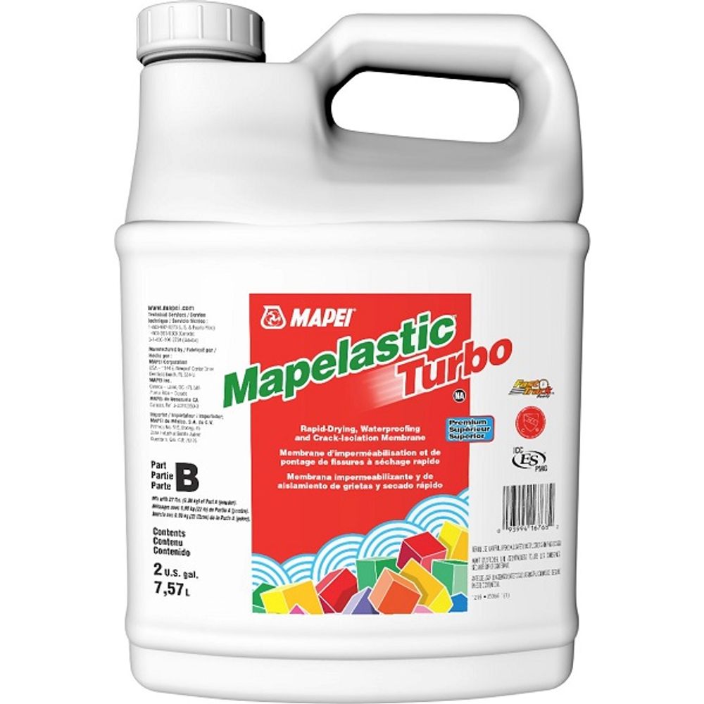Mapei Mapelastic Turbo Liquid Waterproofing Membrane Part B 2 gal ...