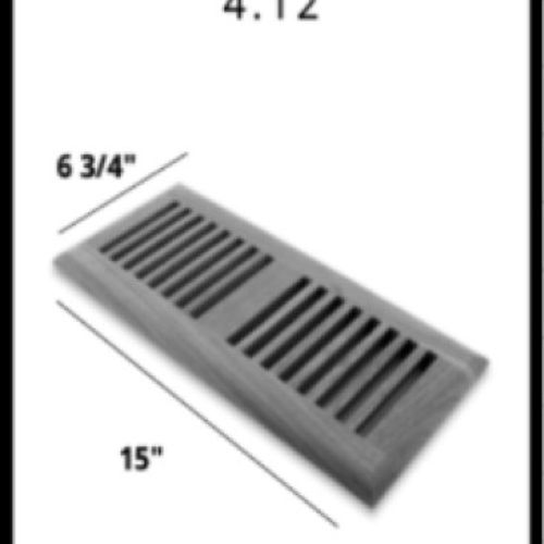 Biyork - Hardwood Nouveau 6 Alpine Chalet Floor Vent 4" x 12" | FloorBox