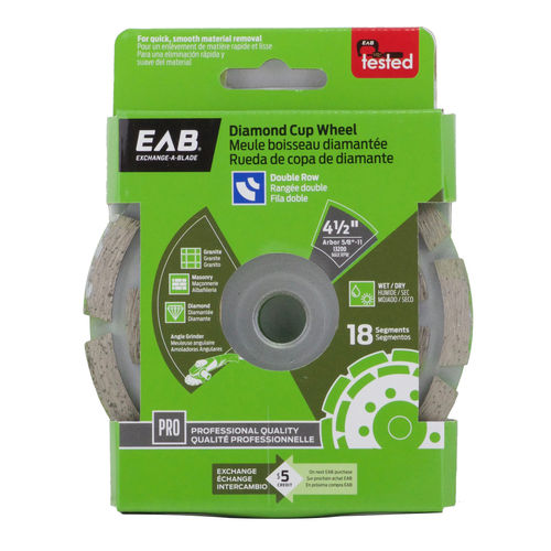EAB - Professional Diamond Blade Specialty Cup Wheel Segmented Double ...