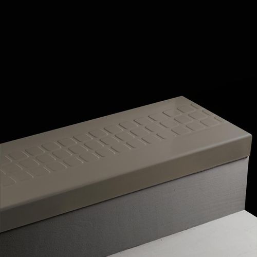 Tarkett - Angle Fit Rubber Stair Tread Raised Square #40 Black with ...