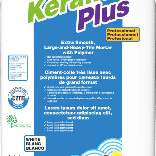 Mapei - Keraflex Plus Extra Smooth Large & Heavy Tile Mortar White 44 ...