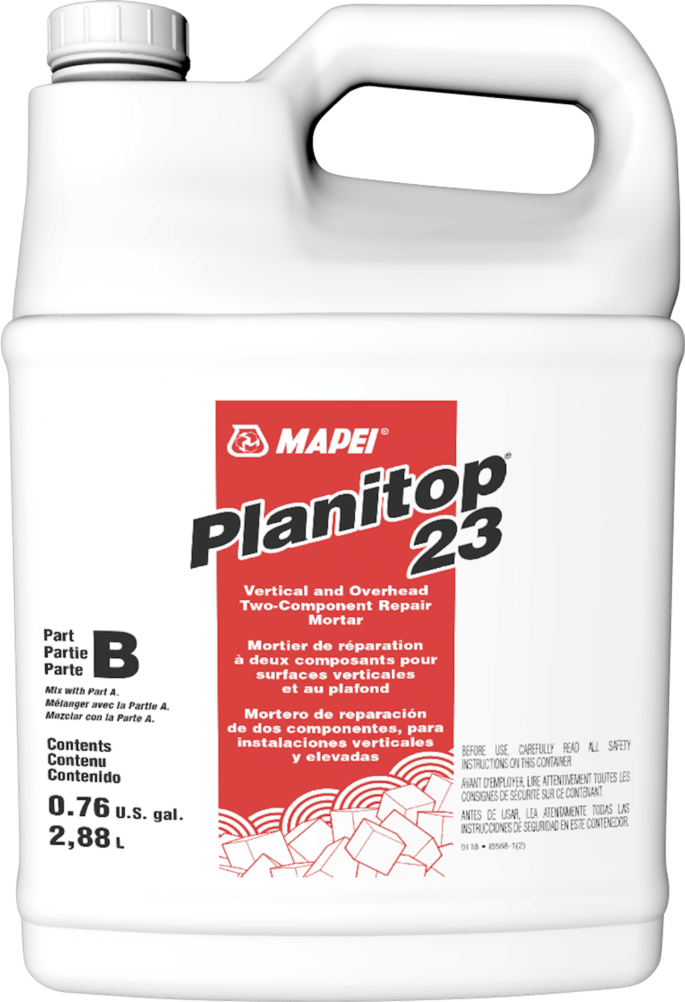 Mapei Planitop 23 Vertical & Overhead Repair Mortar Part B - 2.88 L ...
